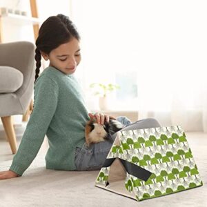 Y-DSIWX Guinea Pig Hideout Cozy Hamster House Cave for Bunny Chinchilla Hedgehog Small Animal Tree with Roots Seamless Pattern