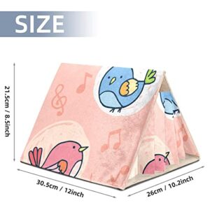 Y-DSIWX Guinea Pig House Bed, Rabbit Large Hideout, Small Animals Nest Hamster Cage Habitats Cute Singing Birds