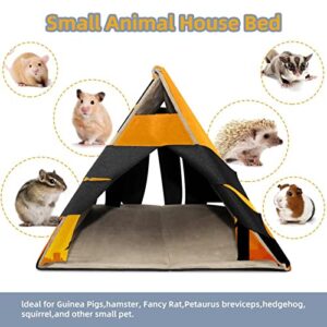 Y-DSIWX Guinea Pig House Bed, Rabbit Large Hideout, Small Animals Nest Hamster Cage Habitats Birds at Sunset Background