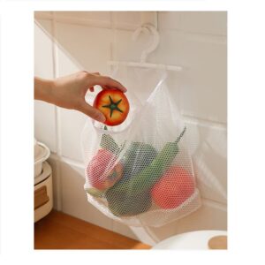 Clodinabo Organizer Wall Hanging Underwear Drying Net Bag Small Block Storage Mesh Pockets, 2Pcs