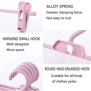 Pants Hangers, 10pcs Adjustable Clothes Hangers with Clips, Portable Drying Rack Travel Plastic Non-Slip Clothes Drying Hanger for Kids Or Adults Garments (White)