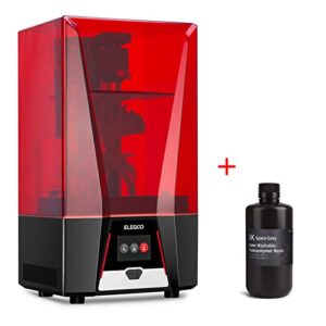 elegoo saturn 2 msla 3d printer and elegoo 8k water washable photopolymer resin grey 1000g