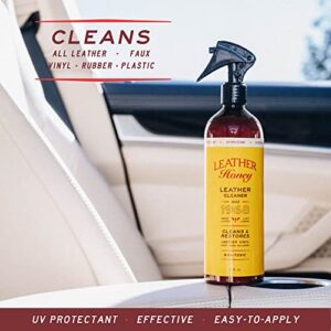 Leather Honey Leather Cleaner Spray with UV Protectant - The Best Leather Cleaner for Vinyl and Leather Apparel, Furniture, Auto Interior, Shoes and Accessories - 16oz Spray Bottle with UV Protectant