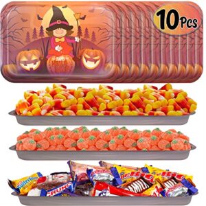 Halloween Serving Trays | 10 Pcs Plastic Spooky Gnome Snack Trays | Snack Trays Halloween Party | Halloween Decorations Chip Trays | Halloween Gnomes Plastic Trays | Reusable Halloween Trays |Anapoliz