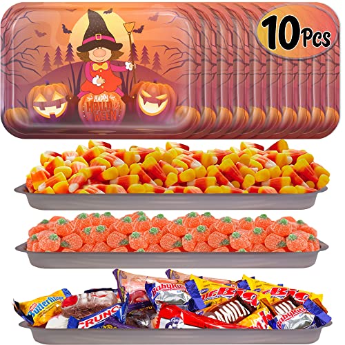 Halloween Serving Trays | 10 Pcs Plastic Spooky Gnome Snack Trays | Snack Trays Halloween Party | Halloween Decorations Chip Trays | Halloween Gnomes Plastic Trays | Reusable Halloween Trays |Anapoliz