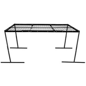 3x6 Ceiling Storage Overhead Garage Rack 72-1/4" Length x 24-1/8" Width x 22"-40" Steel Black Adjustable Height