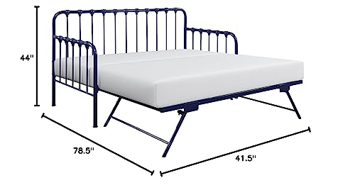 Lexicon Hendrix Metal Daybed with Trundle, Twin/Twin, Blue