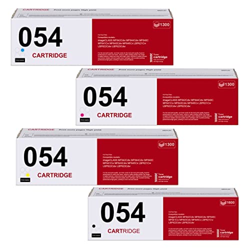 054 Toner Cartridge Compatible CRG054 Replacement for Canon imageCLASS MF645Cx LBP621Cw MF642Cdw LBP622Cdw LBP623Cdw MF640C Laser Printer (5 Pack, 2BK+1C+1M+1Y)