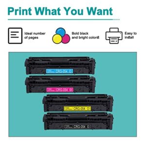 054 Toner Cartridge Compatible CRG054 Replacement for Canon imageCLASS MF645Cx LBP621Cw MF642Cdw LBP622Cdw LBP623Cdw MF640C Laser Printer (5 Pack, 2BK+1C+1M+1Y)