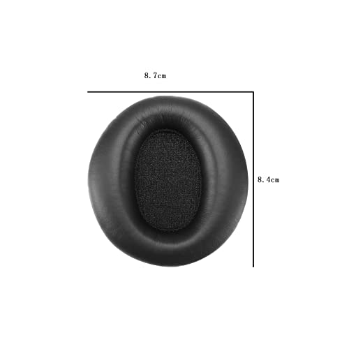 1 Pair Earpads Compatible with Cowin E7 Active Noise Canceling Headphones Replacement Protein Leather Soft Foam Ear Cushions Headset Repair Parts Black