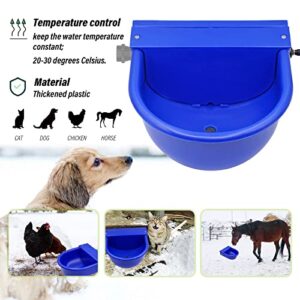 MINYULUA Automatic Heated Horse Waterer Bowl Large Capacity Livestock Water Bowl Outdoor Pet Thermal-Bowl for Dogs Horse Cattle Cow Goat Pig Chicken Animal