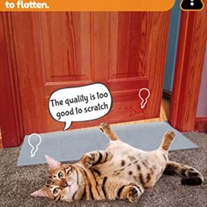 8.2Ft Cat Carpet Protector, Heavy Duty Plastic Pets Scratch Stopper for Carpet, Easy to Cut, Clear Non-Slip Floor Runner Prevent Carpets Rugs from Scratching Tearing Wearing at Doorway