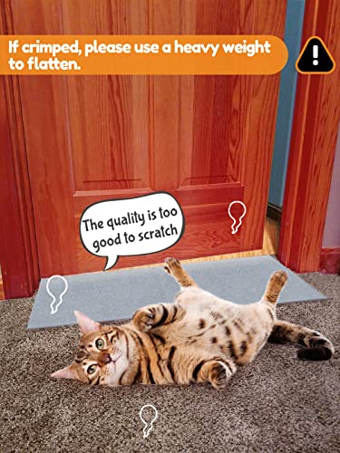 8.2Ft Cat Carpet Protector, Heavy Duty Plastic Pets Scratch Stopper for Carpet, Easy to Cut, Clear Non-Slip Floor Runner Prevent Carpets Rugs from Scratching Tearing Wearing at Doorway