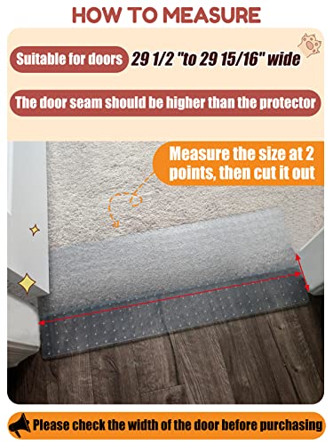 8.2Ft Cat Carpet Protector, Heavy Duty Plastic Pets Scratch Stopper for Carpet, Easy to Cut, Clear Non-Slip Floor Runner Prevent Carpets Rugs from Scratching Tearing Wearing at Doorway