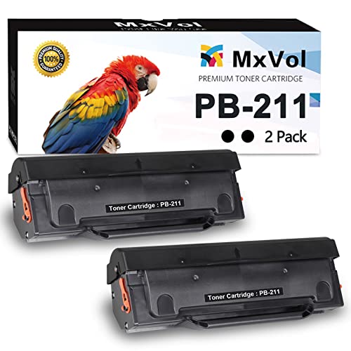 MxVol Compatible PB-211 Toner Cartridge Replacement for Pantum PB-211 PB211 EV Toner for Pantum P2502W M6552NW P2500W M6602NW M6550NW M6600NW P2207 Series Printer (Black, 2-Pack)