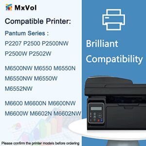 MxVol Compatible PB-211 Toner Cartridge Replacement for Pantum PB-211 PB211 EV Toner for Pantum P2502W M6552NW M6602NW P2500W M6550NW M6600NW P2207 Series Printer Toner(Black, 1-Pack)