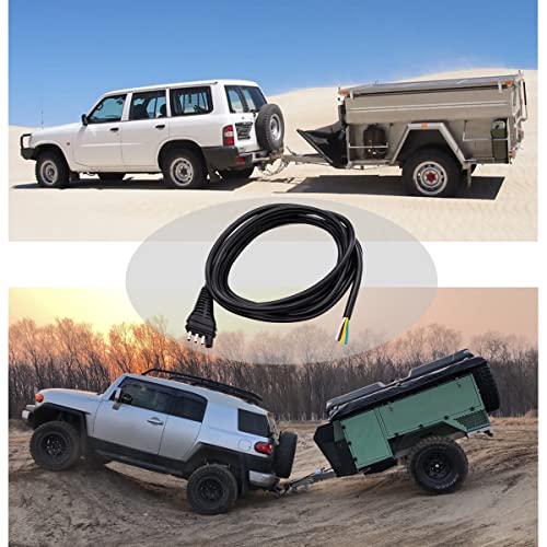 Ruibapa 4-Way Trailer Wiring Harness 5Ft(1.5m) 4-Pin Flat Trailer Wire Extension Connector P-O-066-1.5