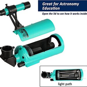 Maksutov-Cassegrain Telescope for Adults Kids Astronomy Beginners, Sarblue Mak60 Catadioptric Compound Telescope 750x60mm, Compact Portable Travel Telescope, with Tabletop Tripod Finderscope