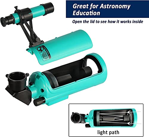 Maksutov-Cassegrain Telescope for Adults Kids Astronomy Beginners, Sarblue Mak60 Catadioptric Compound Telescope 750x60mm, Compact Portable Travel Telescope, with Tabletop Tripod Finderscope