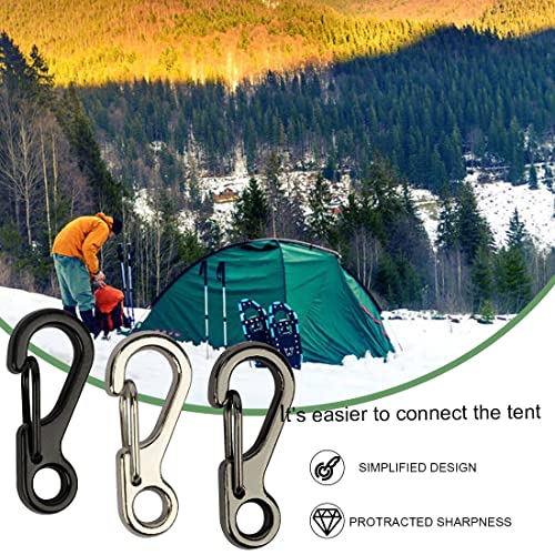 ZGQHZR 30Pcs Mini Alloy Carabiner Clip Tiny Spring Snap Hook Carabiners Zinc Alloy Mini Paracord Hook Keychain Claps EDC for The Keychain,Backpack,Decoration Hanging,Dog Leashes