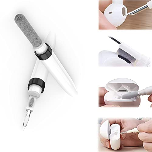 GOALSEN ECP4in1 for Airpod Cleaner Kit Equipped with a Flocked Sponge a Metal Pen Tip 2 High-Density Brush Easy Clean Hard-to-Touch Place Earbud Cleaning Kit Tool for Airpods Pro 1 2 3 -Black