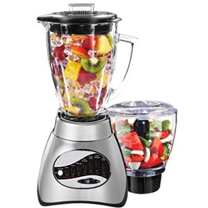 16-speed blender with glass jar, black,700w