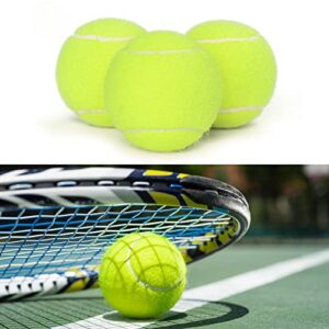 JY CLASSIC Tennis Balls, 3,12 Pack Training Tennis Balls Practice Balls, Pet Dog Playing Balls, Come with Mesh Bag for Pet Toys (3pcs Balls, Yellow)