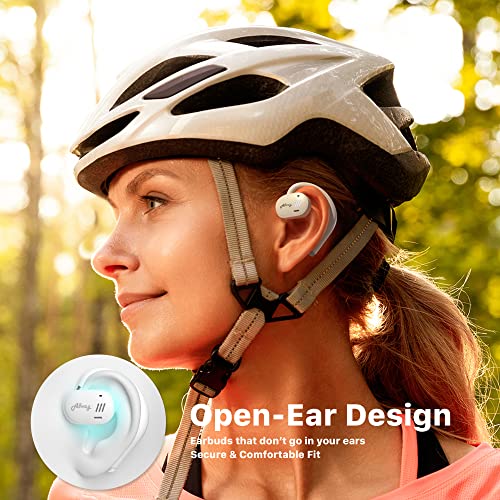 Allway Open Ear Headphones Bluetooth 5.3 Wireless Earbuds,Open Ear Earbuds with Dual 16.2mm Super Large Sound Unit, Patented Rotation Axis Design,Dual-mic ENC Noise Reduction,Lightweight Sport Earbuds