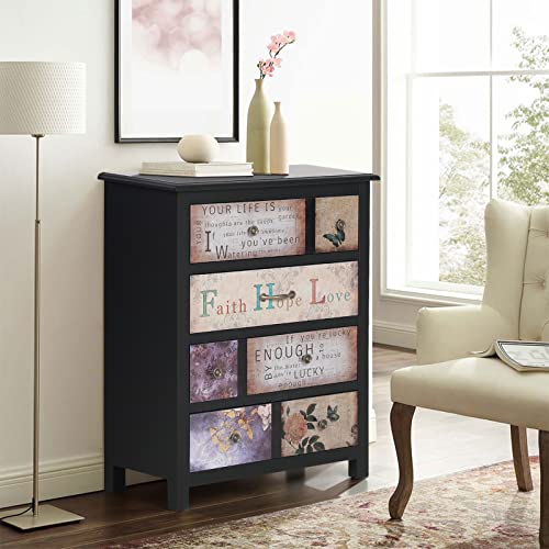 Sophia & William 4-Drawer Dresser Chest of Drawers Accent Storage Cabinet for Closet, Living Room Bedroom