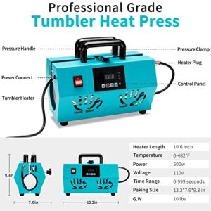 Tumbler Heat Press Machine 20 and 30 oz,110V Tumbler Press Mug Press for 11 OZ 15 OZ Mugs Easy to Use, Smaller Size, Suitable for Home, Office, with Heat Resistant Tape and Gloves.