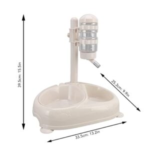 Zerodis Pet Water Dispenser Bowl, Automatic Pet Water Dispenser Dog Standing Water Food Feeder Prevent Slip Adjustable Height Cat and Dog Water Bowl