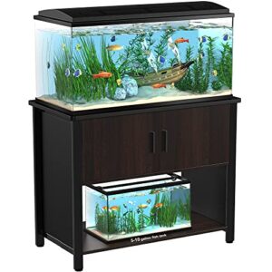 gdlf metal aquarium stand with cabinet for fish tank accessories storage, 40 gallon, turtle/ reptile terrariums