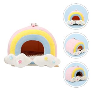 PATKAW Warm Hamster Nest 2 Pack Pet Hamster Hammock Hamster Hanging Hammock Hamster Warm Nest Hanging Hamster Hammock Small Pet Cage Plush Hamster Hut