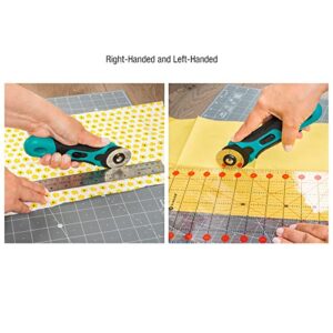 SINGER ProSeries 45mm Stick Rotary Cutter with Ergonomic Handle and 45mm Blade Replacement, Includes 2 Blades