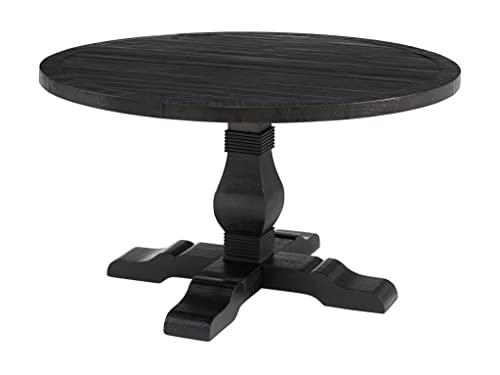 Martin Svensson Home Napa Solid Wood Black Round Dining Table