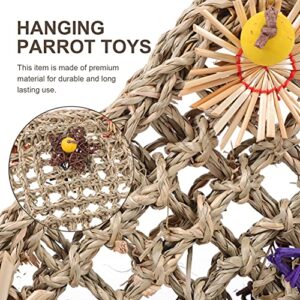 PATKAW Bird Toys Bird Toys Bird Toys Parrot Toys of 2 Bird Climbing Net Bird Rope Ladder Toy Parrot Rope Hammock Bird Swing Net Mesh: Straw Braid Bird Toys Parrot Toys Parrot Toys Animal Toys