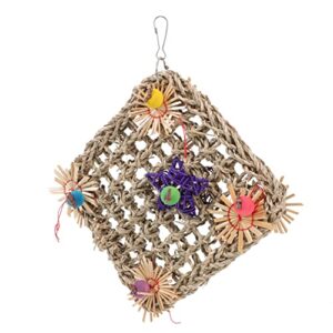 PATKAW Bird Toys Bird Toys Bird Toys Parrot Toys of 2 Bird Climbing Net Bird Rope Ladder Toy Parrot Rope Hammock Bird Swing Net Mesh: Straw Braid Bird Toys Parrot Toys Parrot Toys Animal Toys