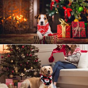 AIEX Dog Christmas Bandana, 4 Pack Dog Triangle Scarf Bib Christmas Pet Scarf Holiday Pet Costume Accessories Christmas Dog Clothes for Small Medium Large Dogs