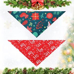 AIEX Dog Christmas Bandana, 4 Pack Dog Triangle Scarf Bib Christmas Pet Scarf Holiday Pet Costume Accessories Christmas Dog Clothes for Small Medium Large Dogs