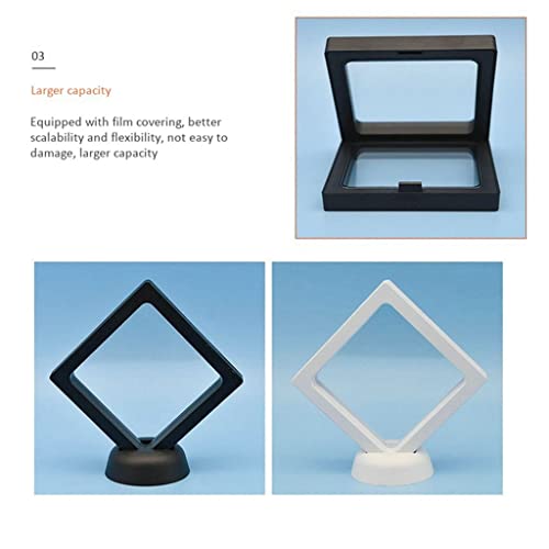 WDBBY 10 Pcs Transparent Jewelry Pendant Suspension Display Stand Acrylic PET Film Nail Sticker Packaging Box Shoot Props (Color : B, Size : 90 x 90 x 20mm)