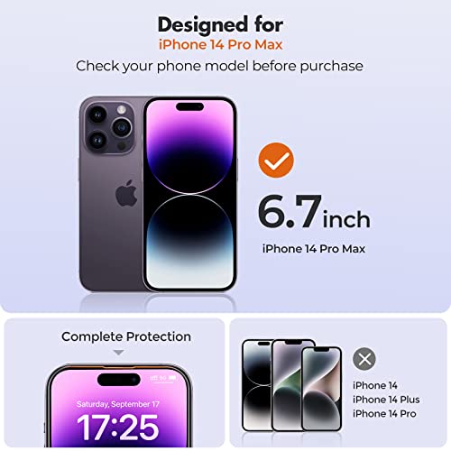 UNBREAKcable 3-Pack Screen Protector for iPhone 14 Pro Max, Double Shatterproof Tempered Glass [Easy Installation Frame] [9H Hardness] [99.99% HD Clear] [Case Friendly] for iPhone 6.7 inch