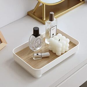 Rectangle Bathroom Tray, Countertop Organizer Trays 9.45" Vanity Counter Tray Cosmetic Holder Decorative Tray Dresser Tray for Ornament,Candle, Lotion Bottle, Cosmetics