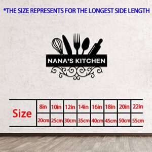 Hotsrichw Kitchen Metal Sign Personalized, Chef Kitchen Wall Decor, Custom Family Name Sign Last Name Signs, Nana's Farmhouse Kitchen, Customized Funny Birthday Gift for Cooking Lover, Gift for Mom