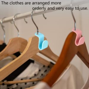 200Pcs Clothes Hanger Connector Hooks, 4 Colors of Space Saving Clothes Hanger Connector Hooks, Hangers Space Saving, Hanger Space Saving for Heavy Duty Plastic Closet Hanger Hooks