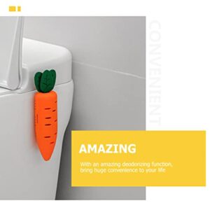 CLISPEED 2 Set Fridge Deodorizer Fresheners Smell Odor Eliminator Cute Carrot Closet Deodorizer Refrigerator Freezer Deodorizer Absorbers Remover for Fridge Car Wardrobe