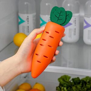 CLISPEED 2 Set Fridge Deodorizer Fresheners Smell Odor Eliminator Cute Carrot Closet Deodorizer Refrigerator Freezer Deodorizer Absorbers Remover for Fridge Car Wardrobe