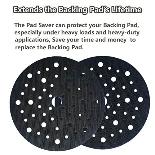 6 inch 53 Holes Premium Hook and Loop Pad Saver for Random Orbital Sanders notably extends the backing pad´s lifetime,Multi Hole Pad Protector (1 Pack)