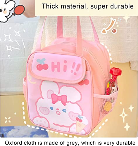 OZAOZ Kawaii Lunch Bag for Girls Lunch Box Insulated Cute Lunch Bags for Women Insulated Lunch Box for Kids (Brown-Bear)