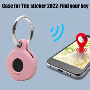 Compatible for Tile Sticker Keychain Holder,(Glow in The Dark) Slicone Sticker 2022 Tracker Case Cover for Tile Sticker Pet Collar Holder,Birthday Party Supplies Gift to Family,Glow Blue Glow Green