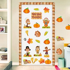 72 Feet Boho Style Die-Cut Autumn Leaves Acorns Pumpkin Border Fall Classroom Decoration